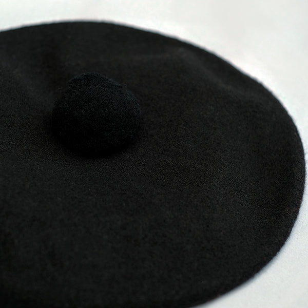 Wool Beret Tam - Wool Tam O'Shanter - Black – Highland Store