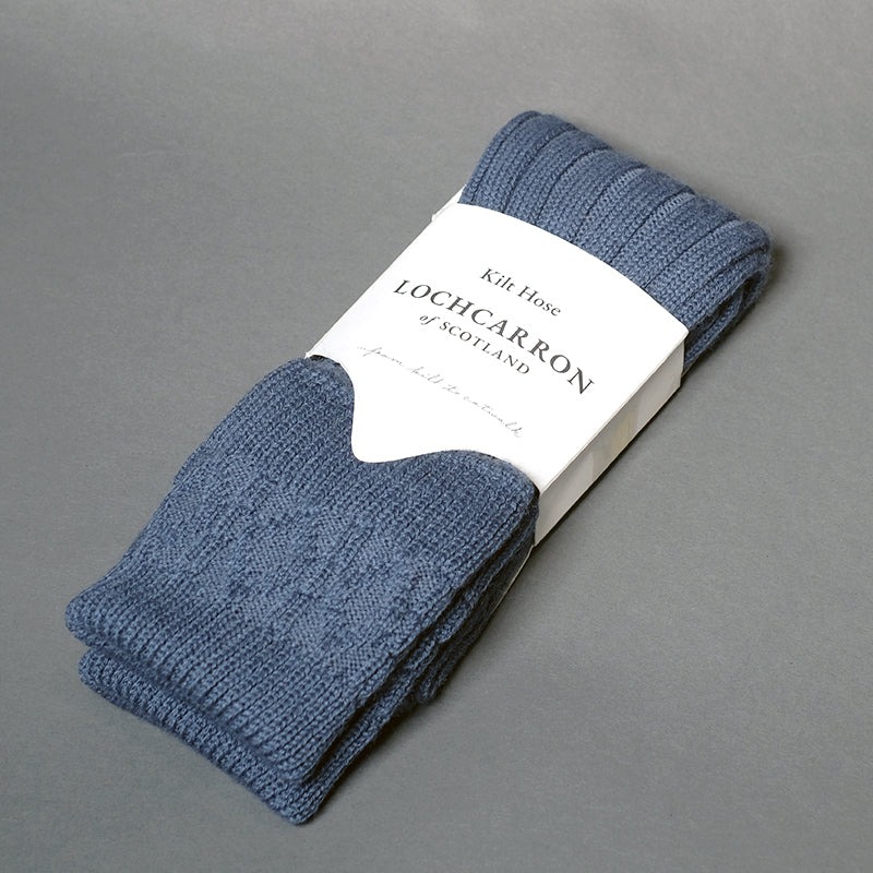 Kilt Hose in Ancient Blue by Lochcarron - Made in Scotland – Highland Store