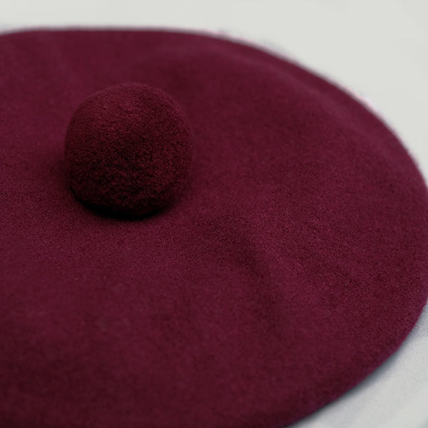 Wool Beret Tam - Wool Tam O'Shanter - Maroon – Highland Store