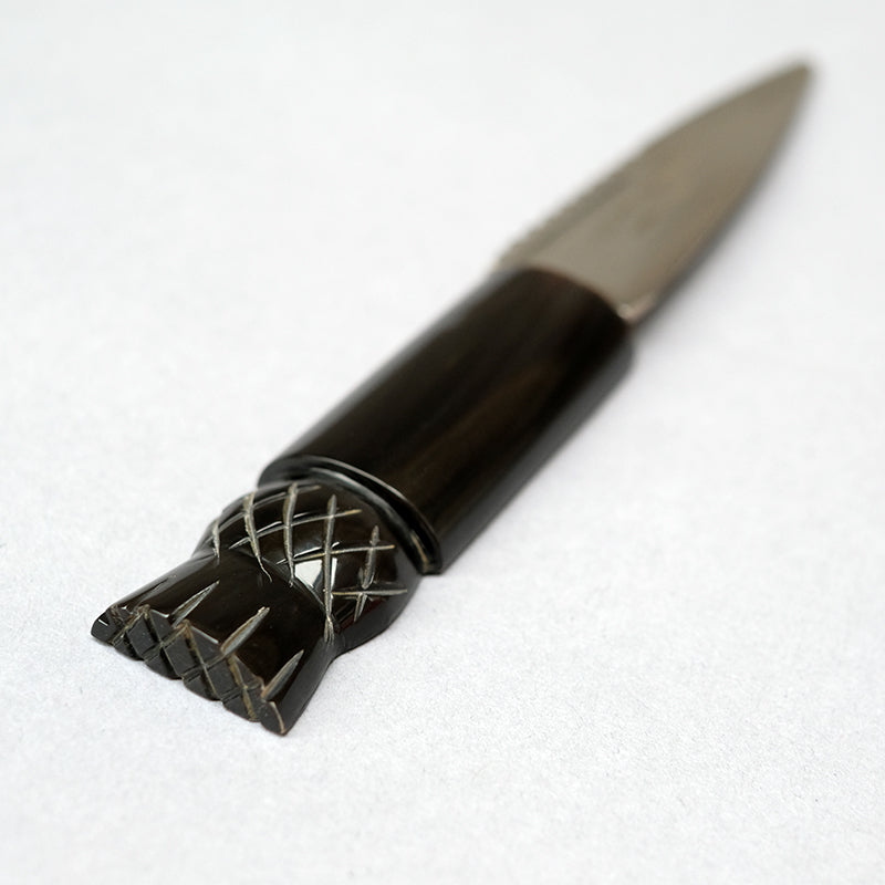 Sgian Dubh with Oxhorn Thistle Handle Tip - Made in Scotland – Highland ...
